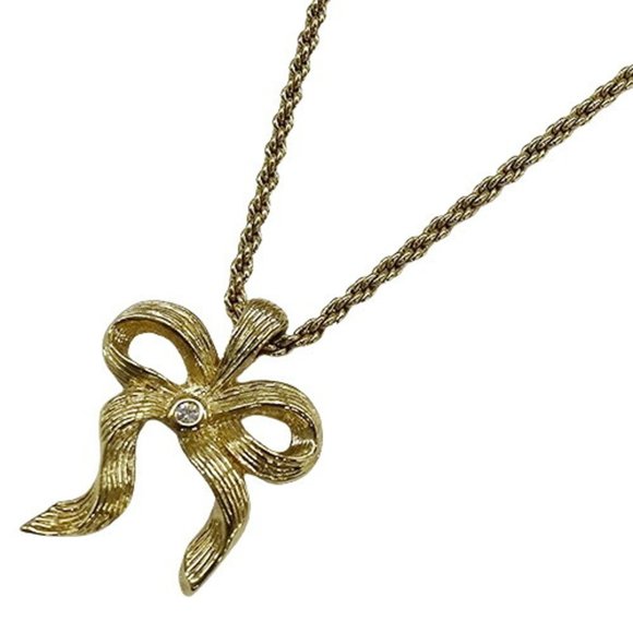 Dior | Jewelry | Christian Dior Necklace Womens Gp P Rhinestone Gold ...